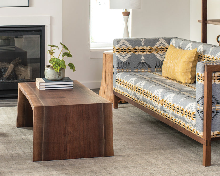 Live-Edge Miter Wrap Coffee Table – The Joinery